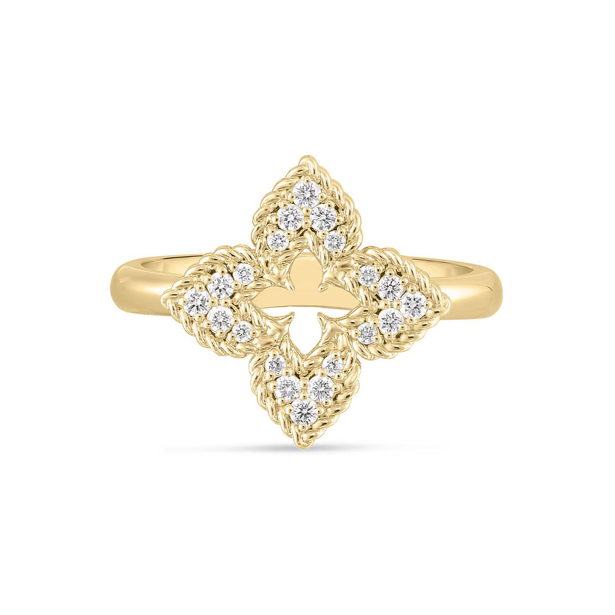 Venetian Princess Pave Diamond Small Flower Ring