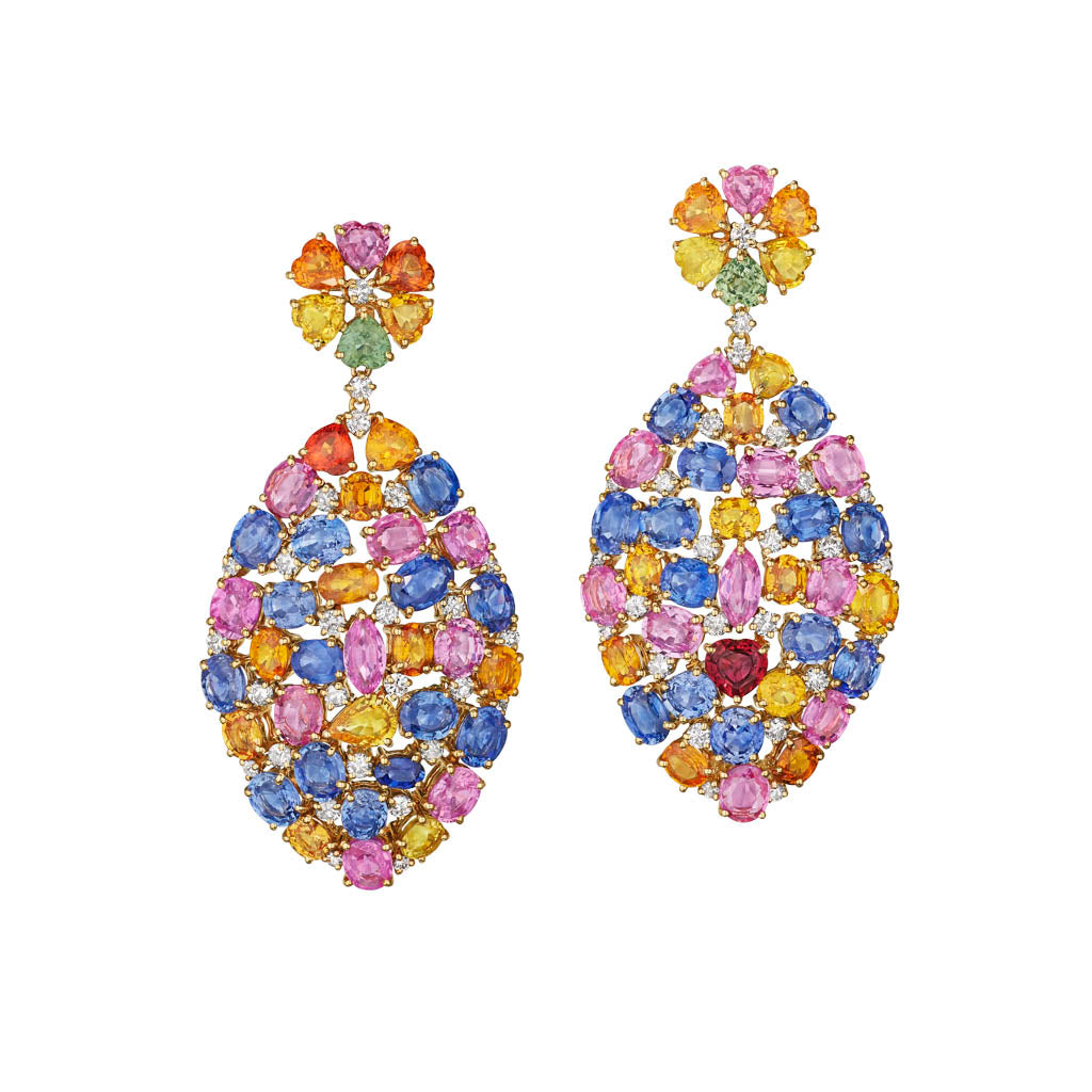 Zadok Collection Sapphire Cluster Earrings | Zadok