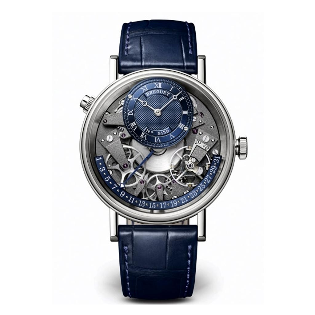 Breguet Tradition 7597 Blue Dial White Gold 40mm Watch - Zadok
