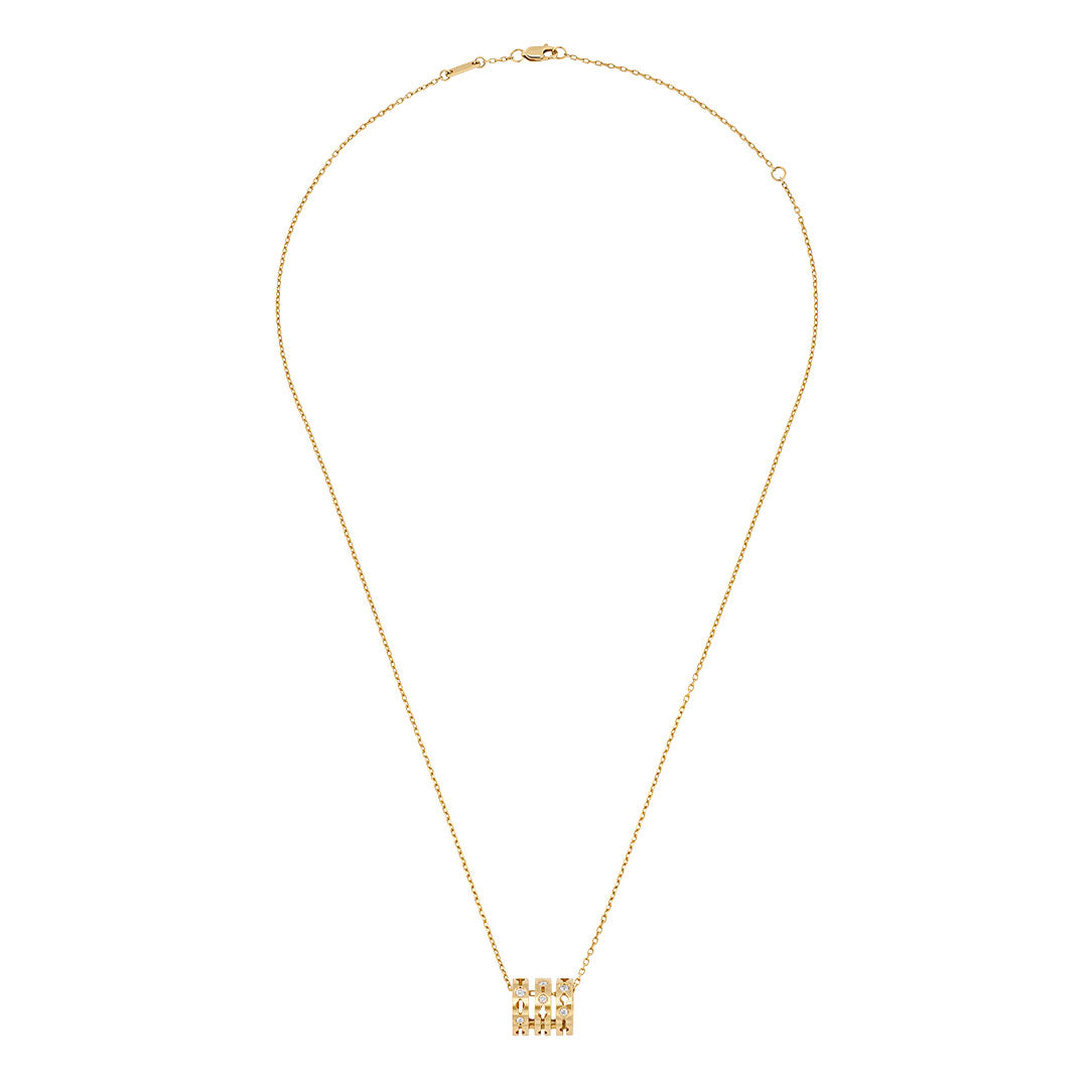 Pulse Necklace Yellow Gold and Diamonds