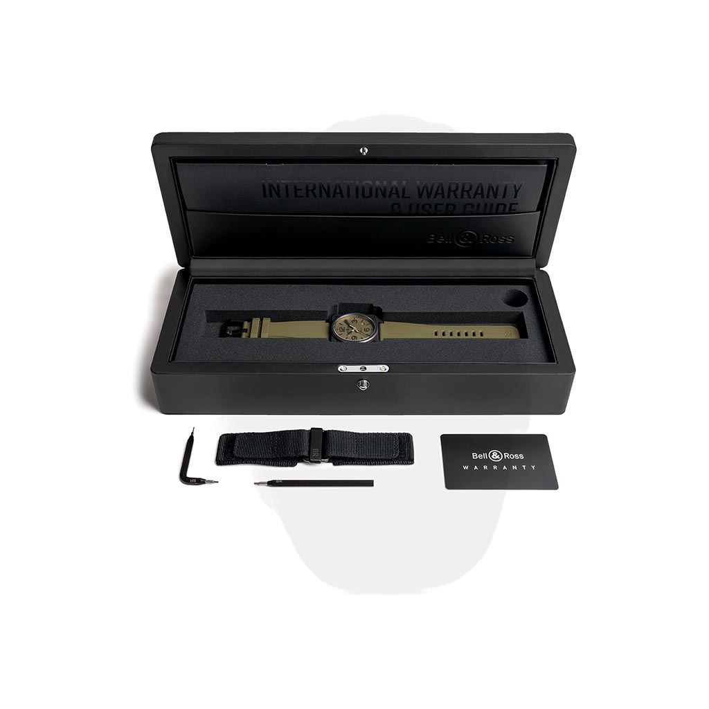 Bell & Ross BR 03 Military Ceramic 41mm Watch BR03A-MIL-CE/SRB - Zadok