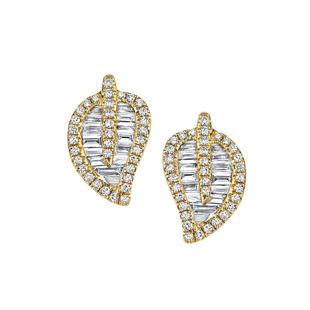 Anita Ko Medium Leaf Studs | Zadok Houston