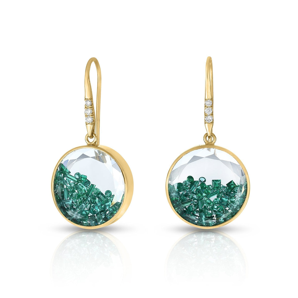 Core 15 Drop Earrings Emerald